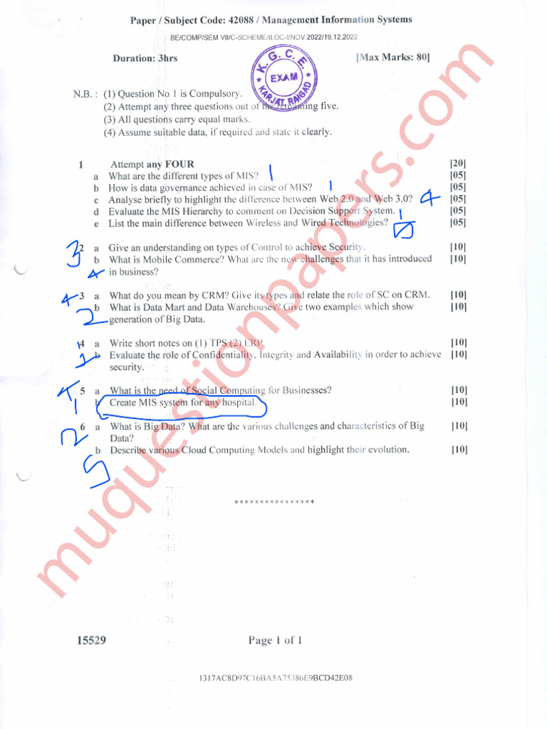 Be - Computer Engineering - Semester 7 - 2022 - December - Iloc I ...