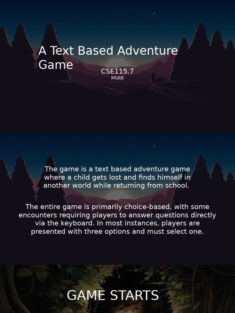 Text Based Adventure 2 | PDF