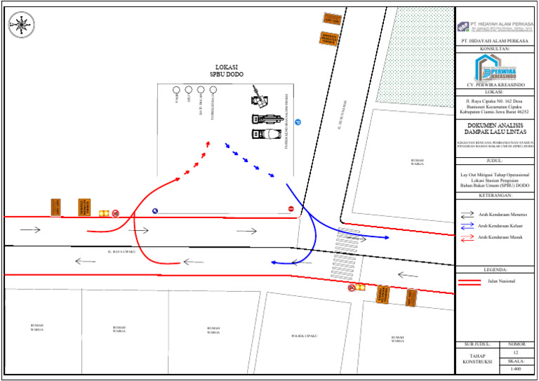12.layout Mitigasi Tahap Kons Spbu Cipaku Lalin000 | PDF