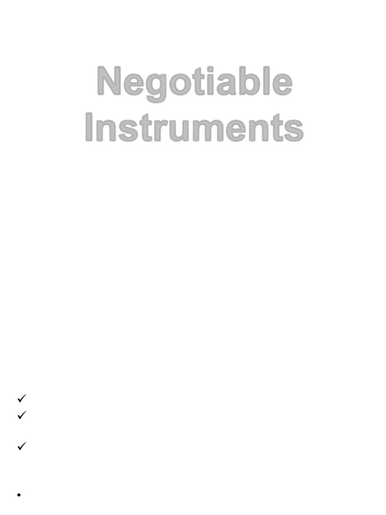 10.negotiable_instruments | PDF | Negotiable Instrument | Cheque