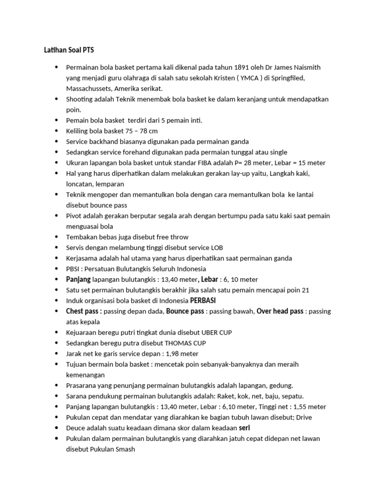 Latihan Soal PTS SMP | PDF