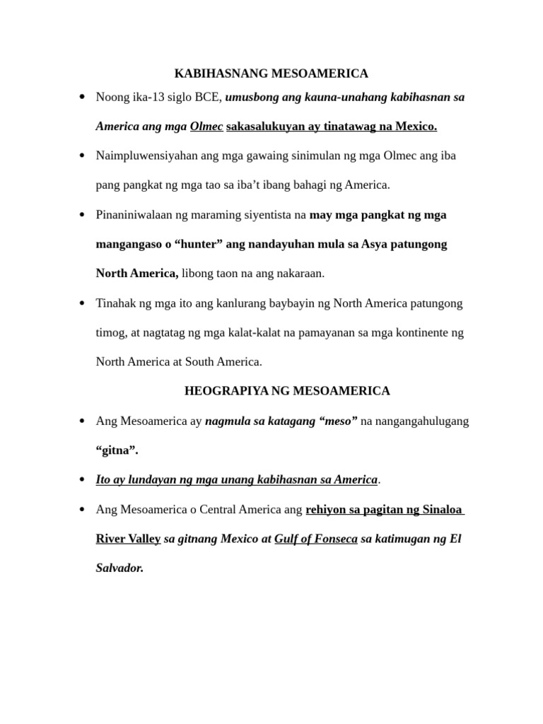 Mesoamerica Lecture | PDF