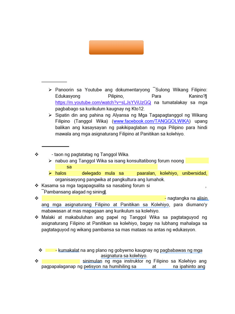 Komfil Handout 1 | PDF