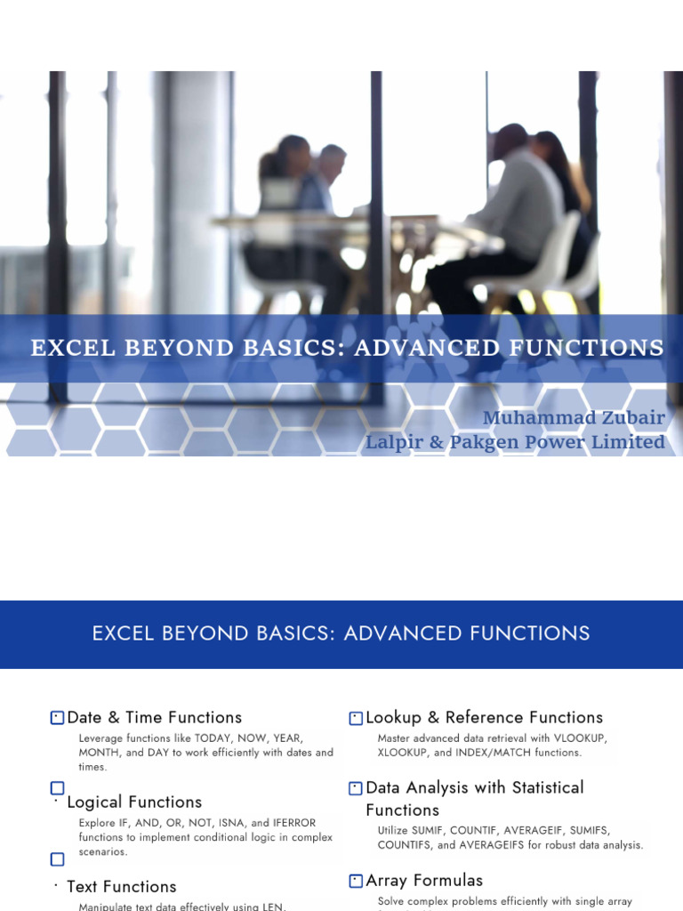 2. Excel Beyond Basics- Advanced Functions and Practical Applications | PDF | Database Index ...