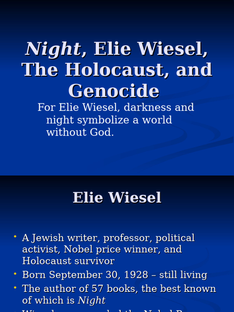 Introduction to Elie Wiesel's Night | PDF | Genocides | Extermination Camp