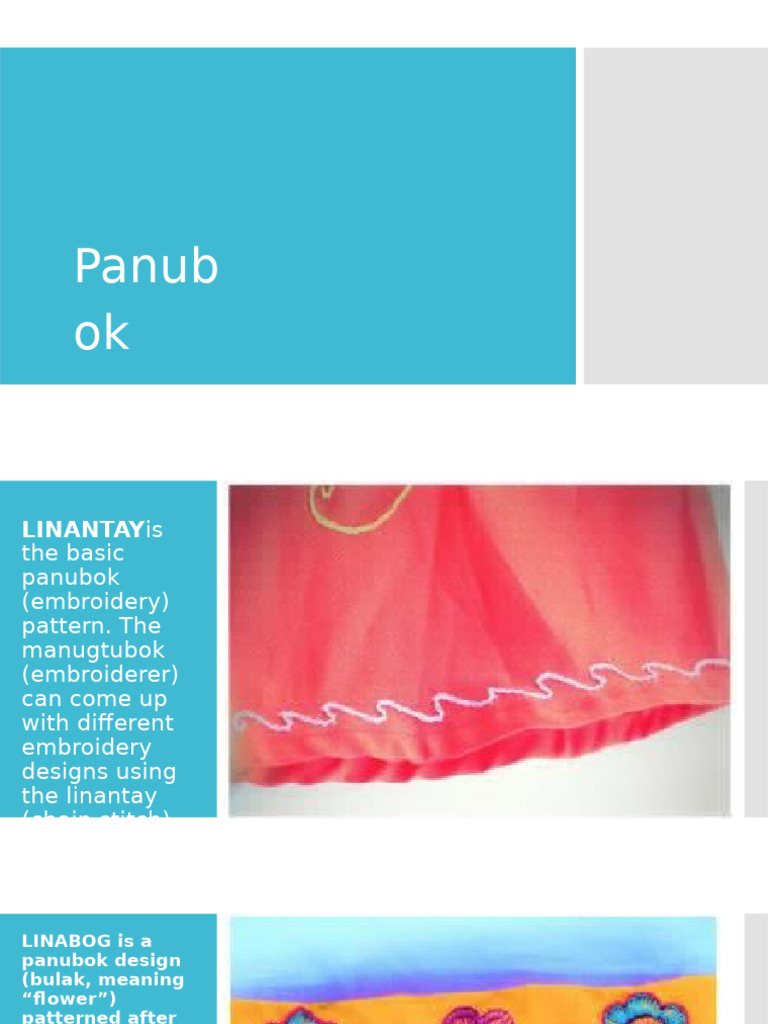 Traditional Panay Bukidnon Embroidery Patterns | PDF