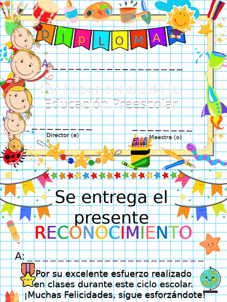 Reconocimientos y Diplomas Escolares | PDF