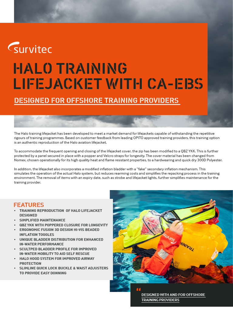 Training HALO Lifejacket & EBS Datasheet V2 | PDF | Equipment ...