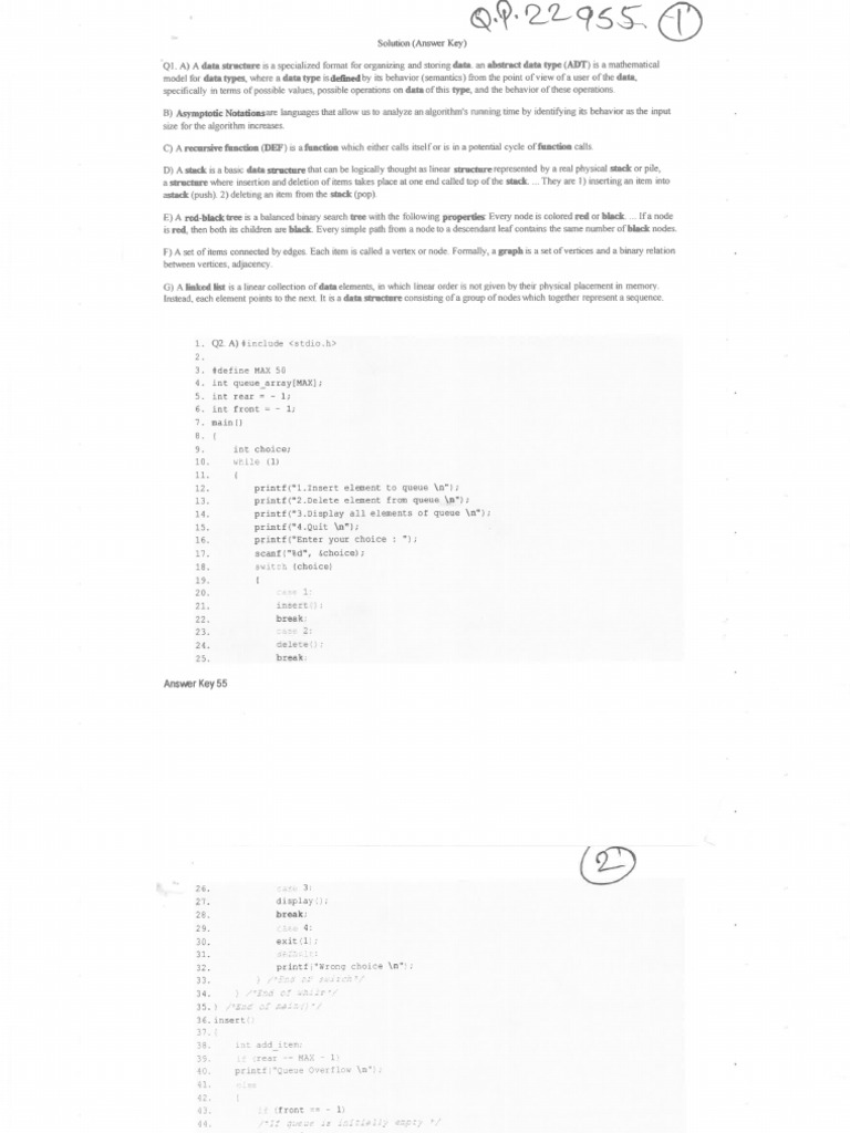 Seinformation Technologysem Iii Cbsgs Rev 2012 Data Structure Algorithm Analysis Qpcode