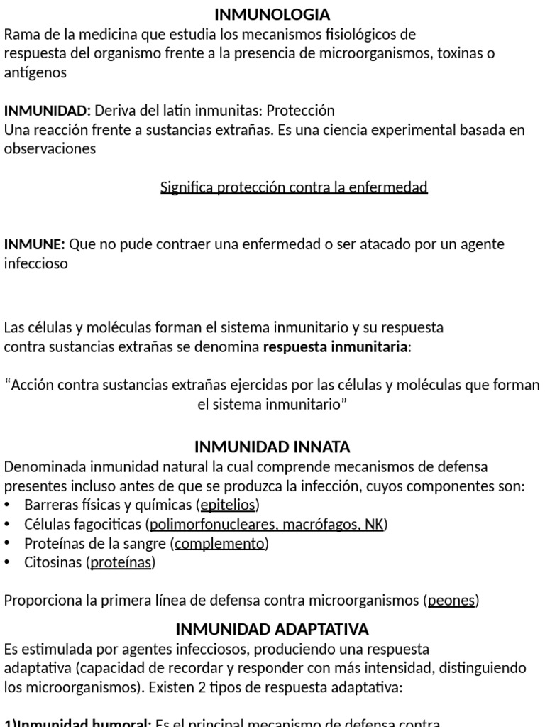 3 Tipos de Inmunidad | PDF