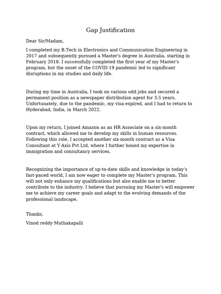 Gap Justification | PDF