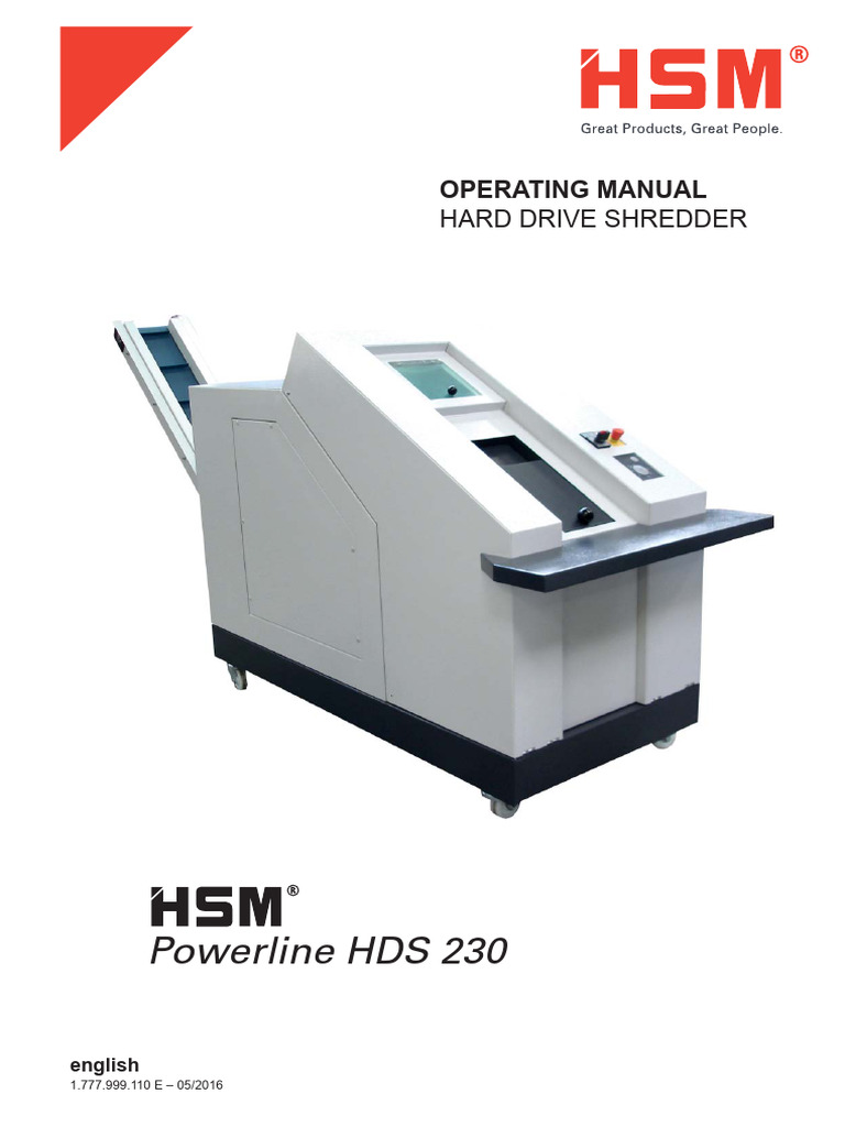 HSM-HDS-230-manual | PDF | Electrical Connector | Screw