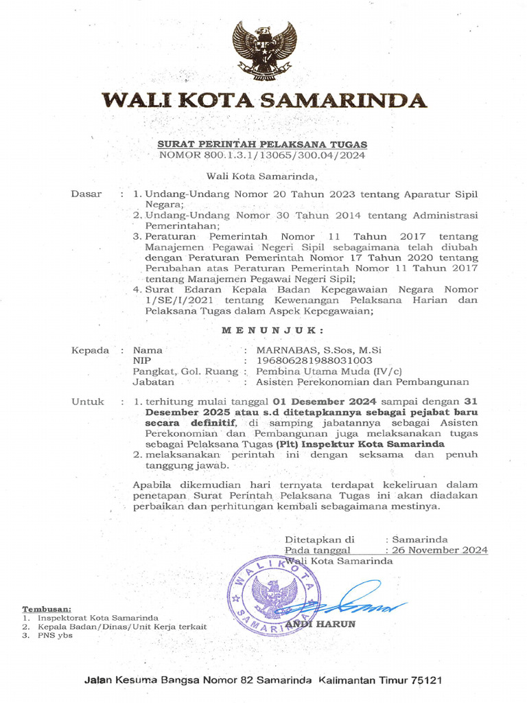 PLT Inspektur - Marnabas | PDF