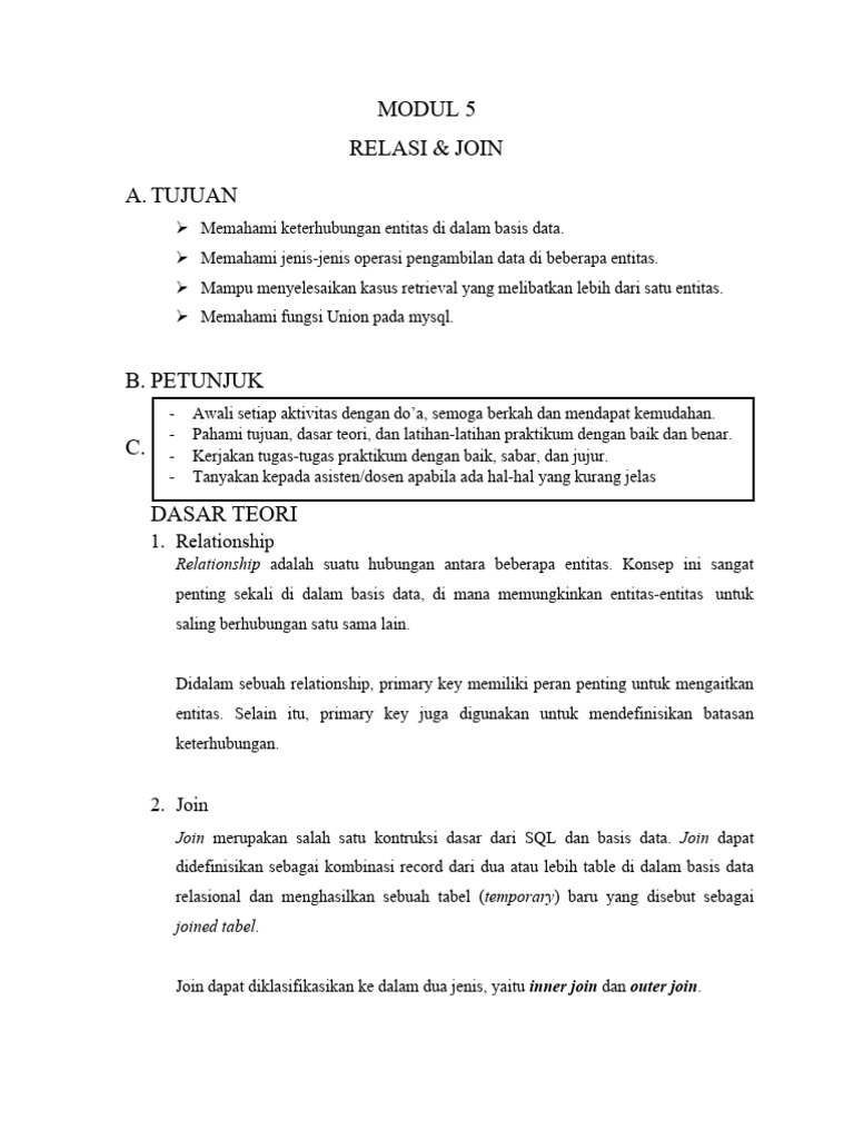 Materi Dan Tugas SP Basdat 2 | PDF