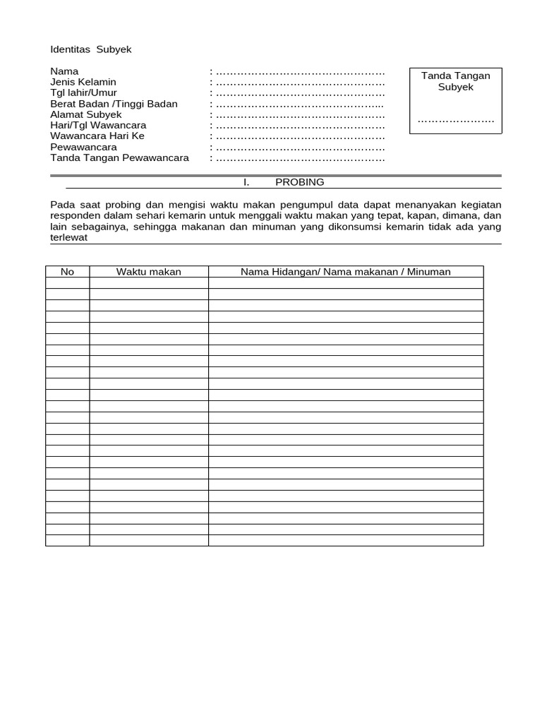 Formulir Food Recall | PDF