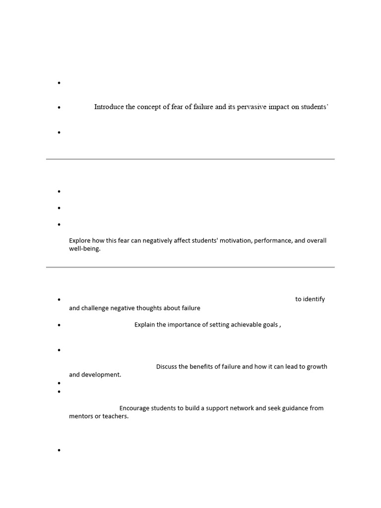 Overcoming Fear of Failure for Students | PDF | Psychological ...