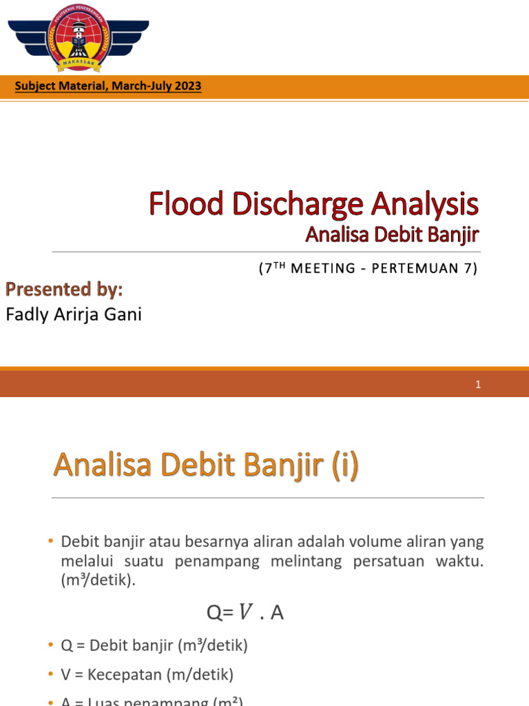 Analisis Debit Banjir Metode Rasional | PDF