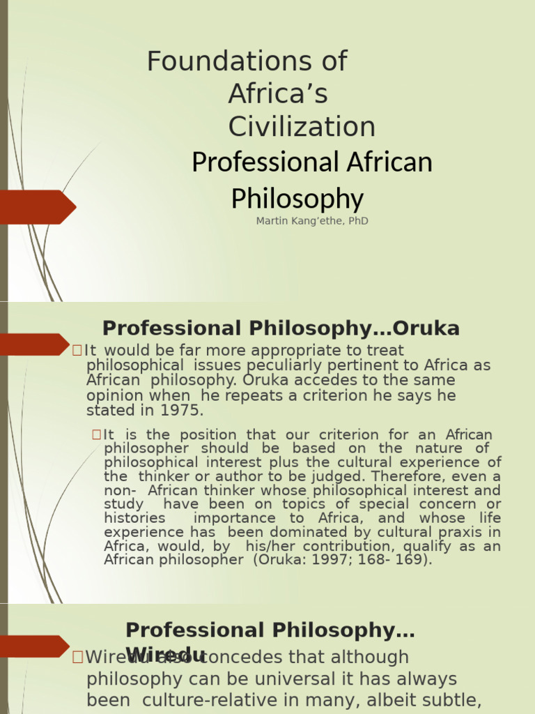 African Philosophy's Evolution | PDF | Liberal Arts Education