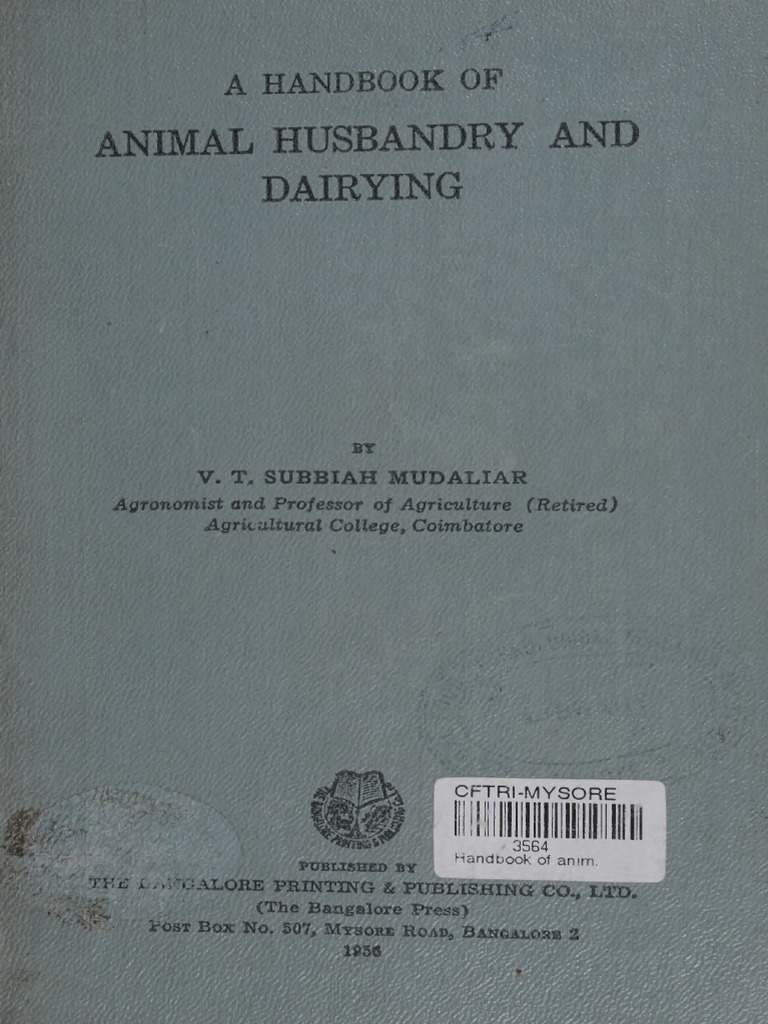 Handbook of Animal 0000 V Tsu | PDF | Cattle | Beef