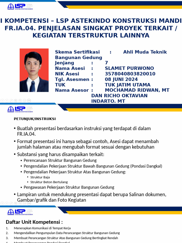 Ppt Slamet - Muda Gedung | PDF