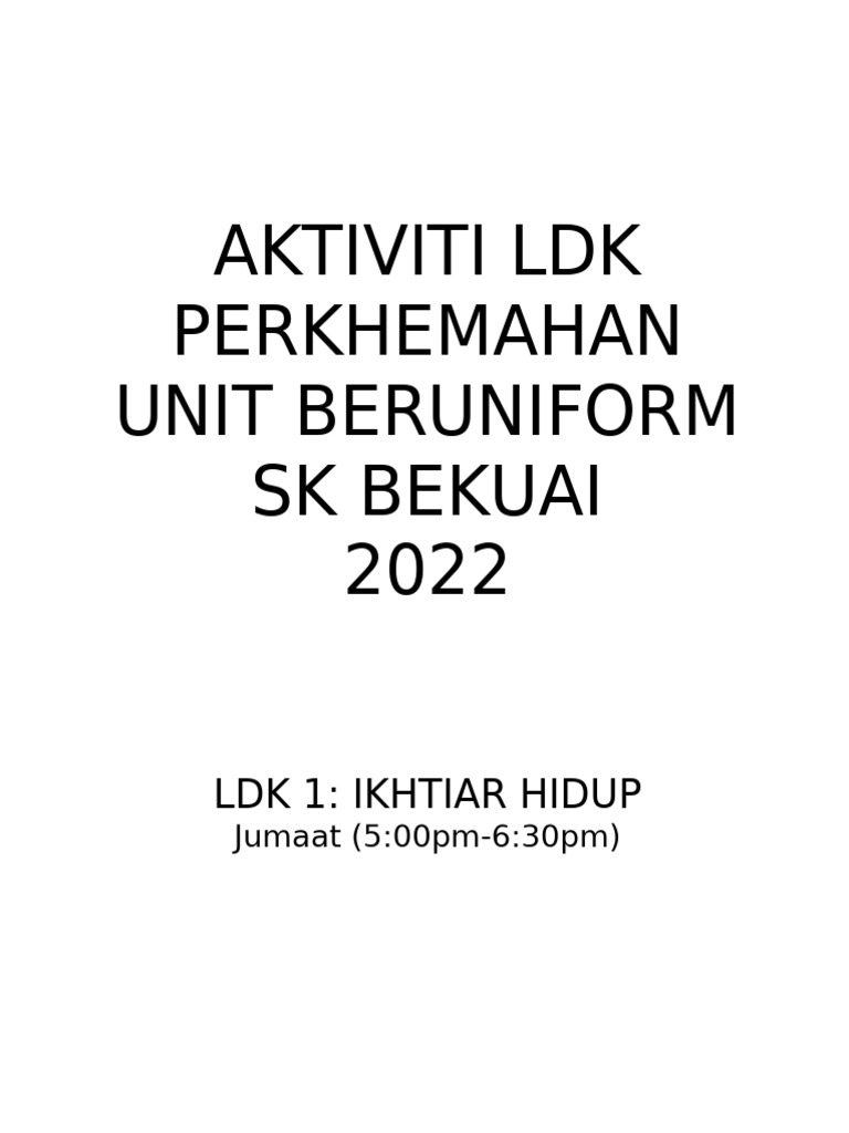 Aktiviti LDK | PDF