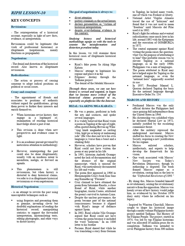 RIPH LESSON-10 | PDF | Philippines
