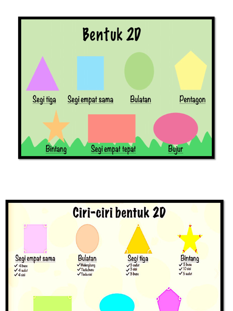 Bentuk 2D Word Wall | PDF