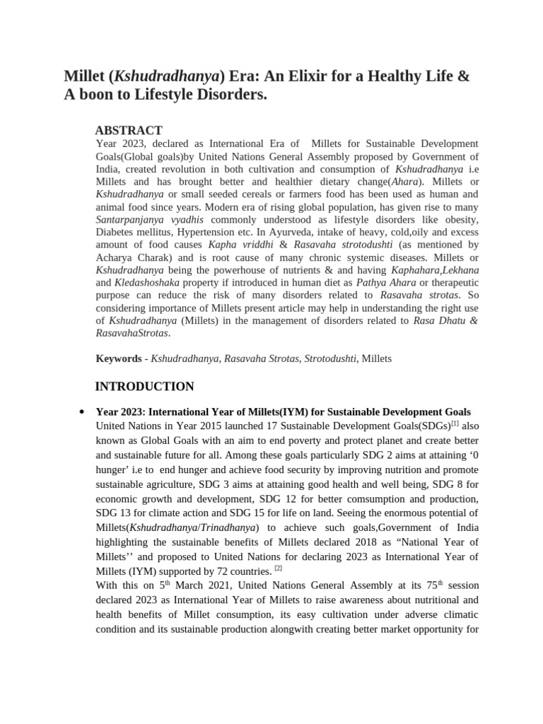 Aishwarya - Millets Corrected | PDF