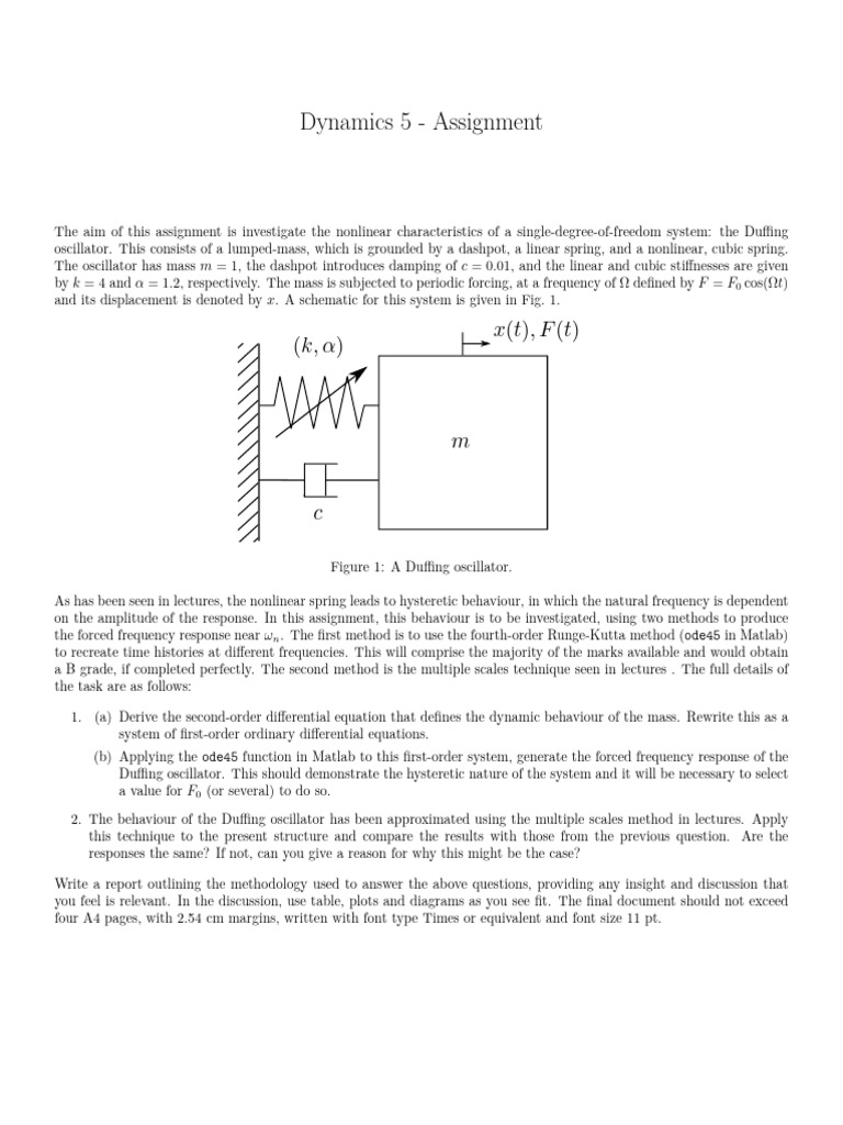 Lab Report - Instructions | PDF | Nonlinear System | Oscillation