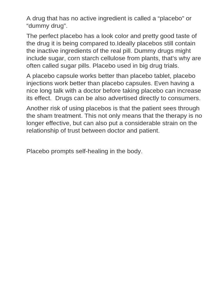Placebo | PDF