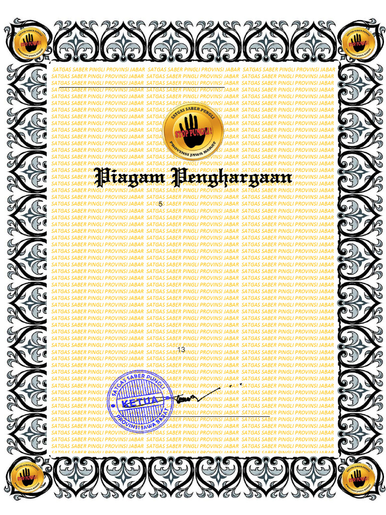 Piagam Penghargaan Kbp Rudy (1) | PDF