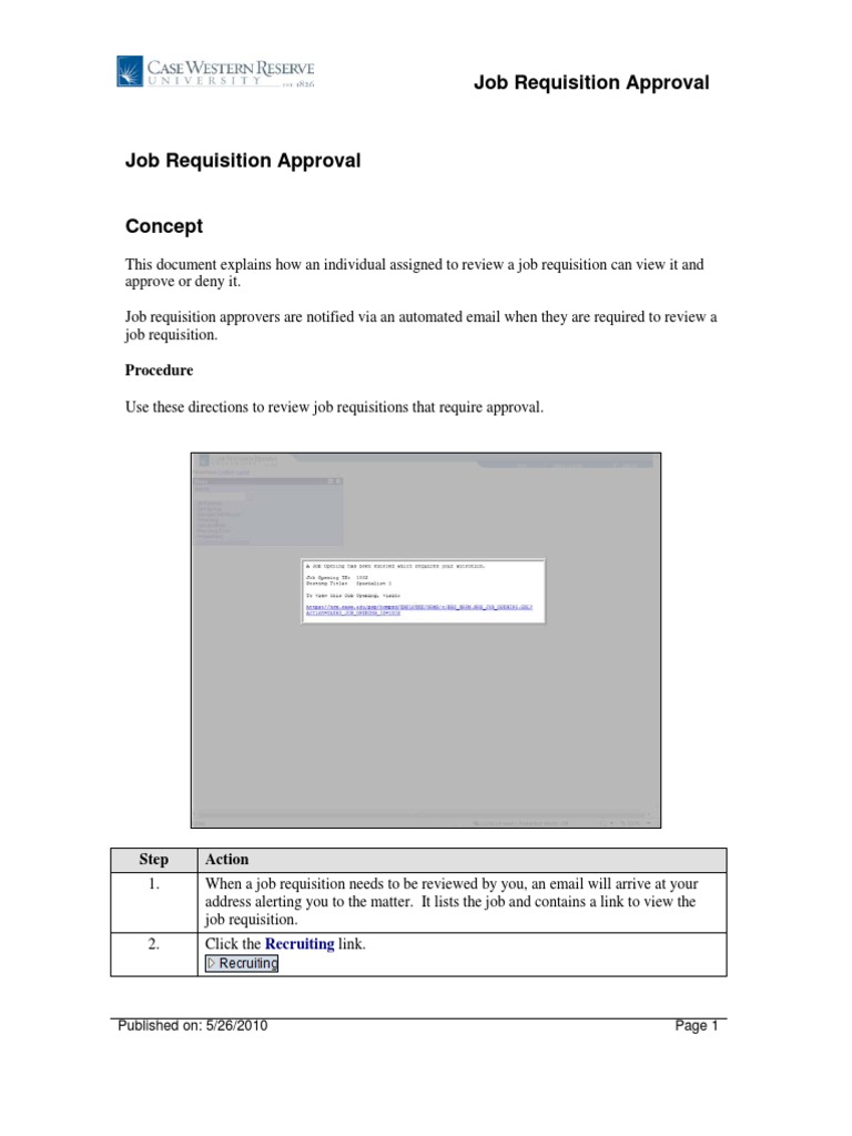 HR Job Requisition Approval | Recruitment | Competence (Human Resources)