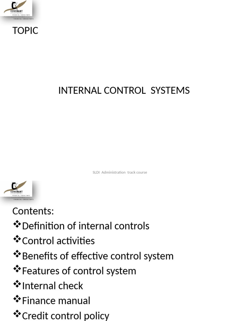 Week 2 Sessions-Internal Controls | PDF | Internal Control | Internal Audit