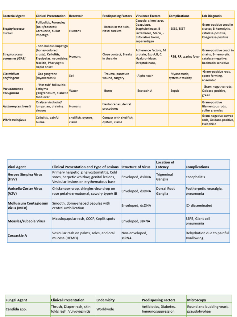 Micro summary table (1) | PDF | Anthrax | Microbiology