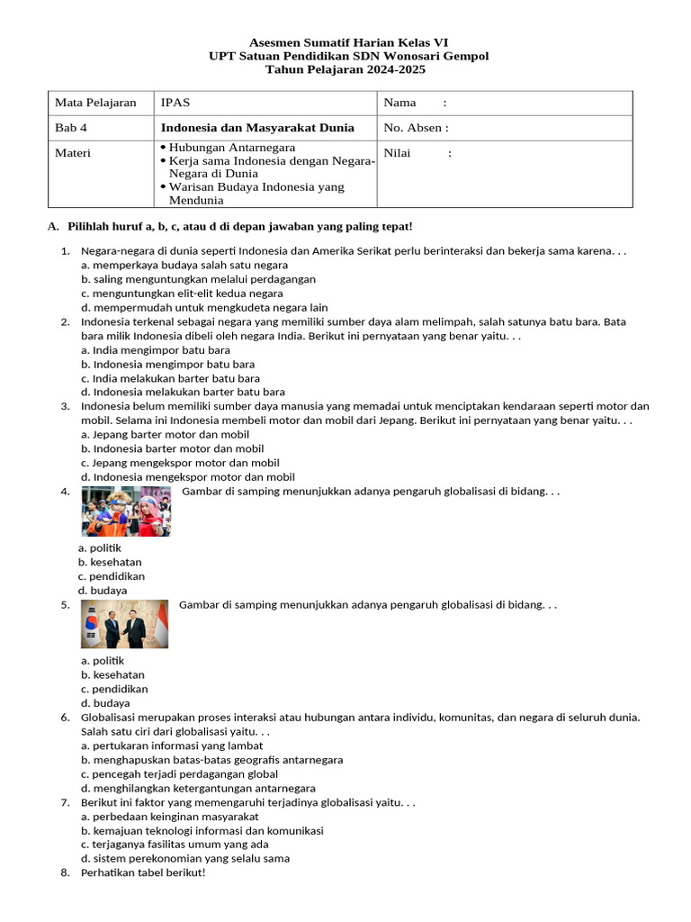 Sumatif IPAS Bab 4 | PDF