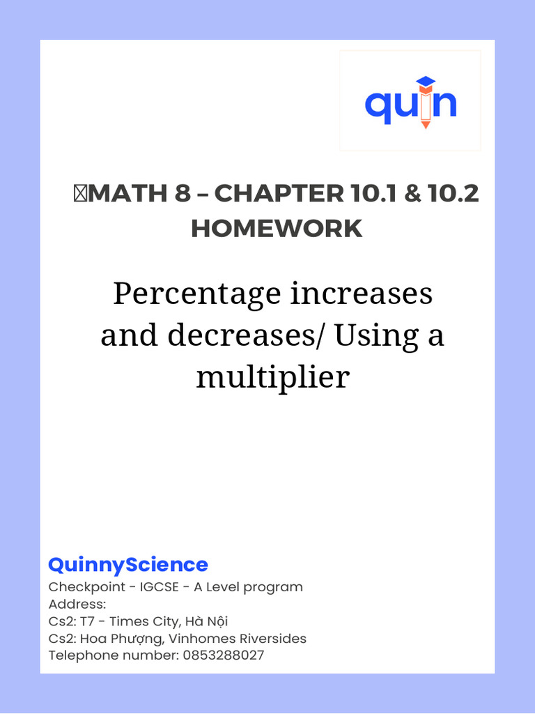 Hw Math 8 Chapter 10 1 10 2 Pdf