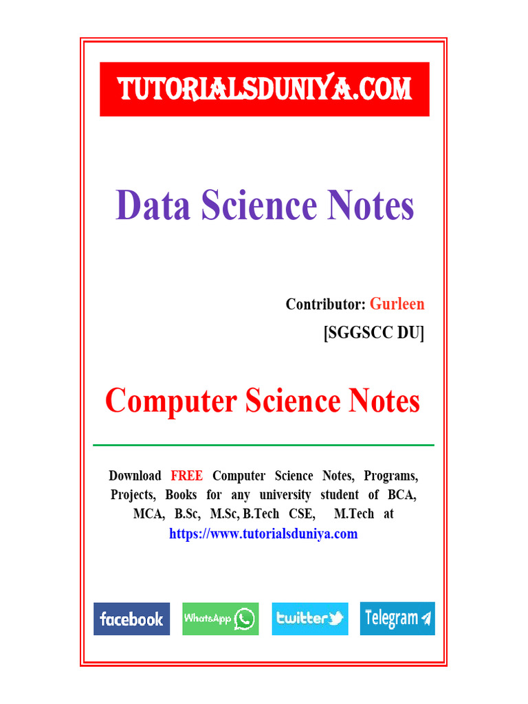 Data Science Handwritten Notes by Gurleen | PDF | Data Science ... Data Science Handwritten Notes by Gurleen | PDF | Data Science ...