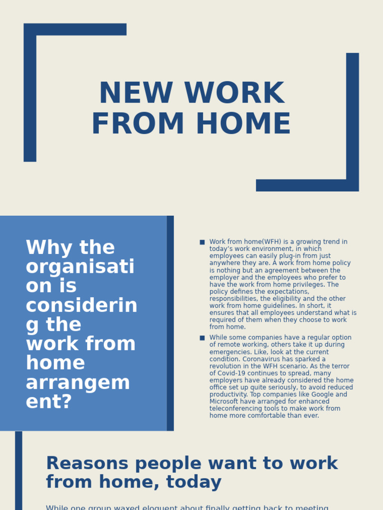 Part E The Work From Home | PDF | Business | Economies