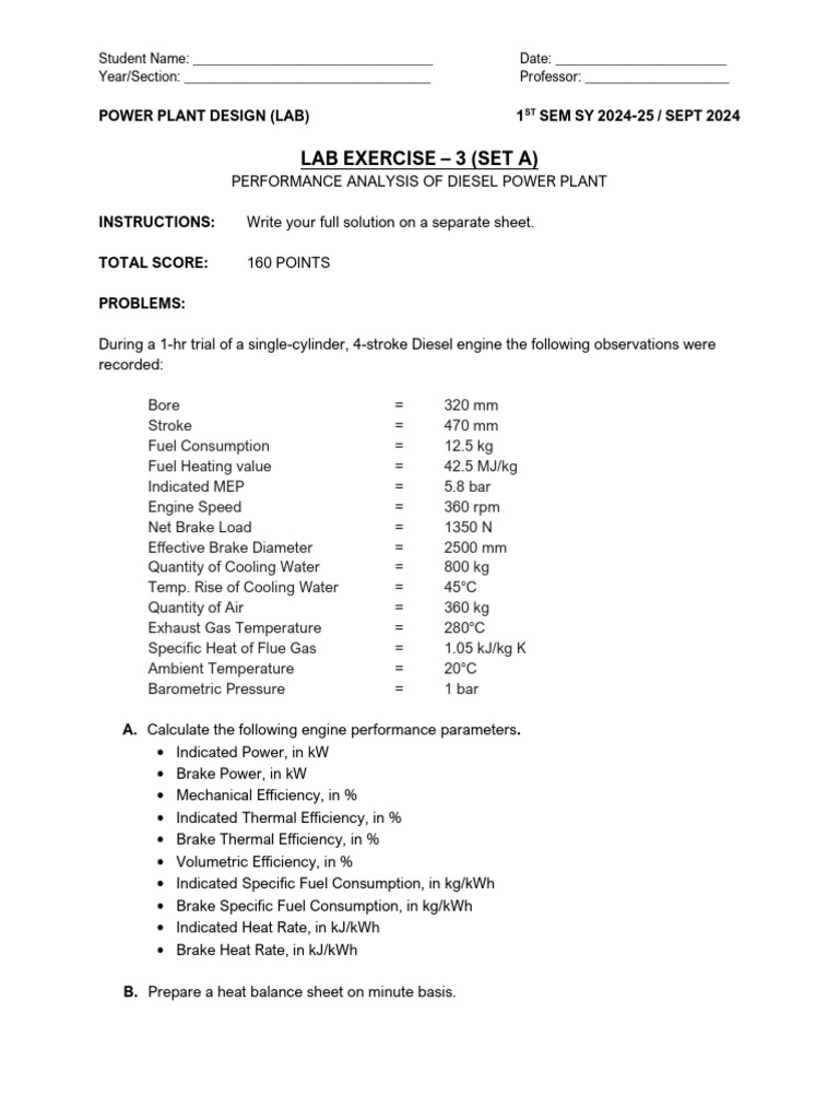 Lab-Exercise-3-Diesel-Power-Plant (1) | PDF | Fuel Efficiency | Diesel ... Lab-Exercise-3-Diesel-Power-Plant (1) | PDF | Fuel Efficiency | Diesel ...