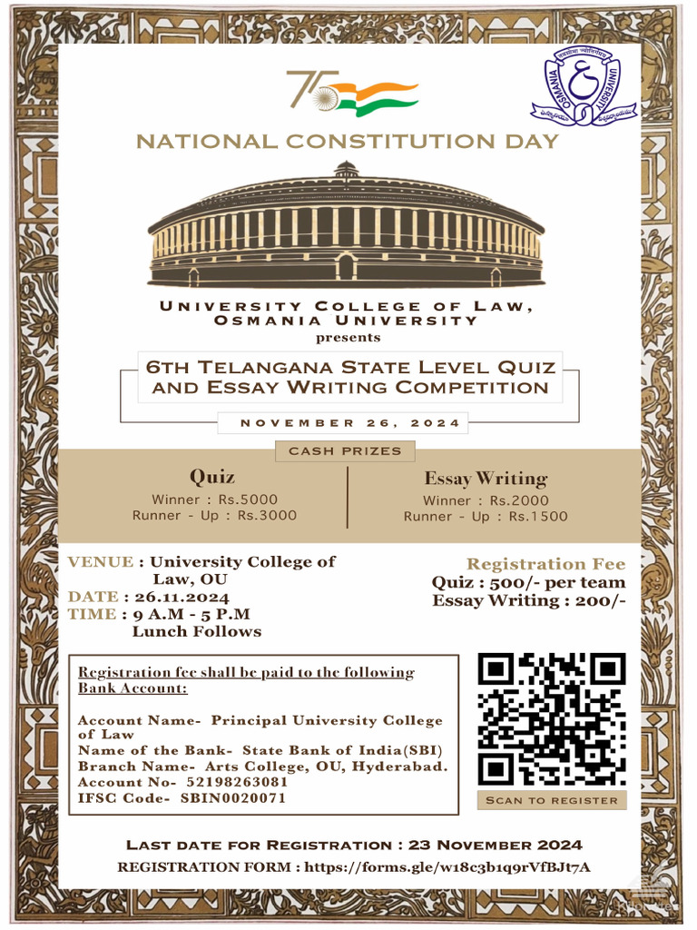 Constitution Day Competition Brochure- UCL- | PDF