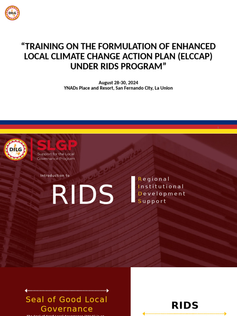 Overview RIDS - ELCCAP Aug 15 | PDF | Capacity Building | Governance