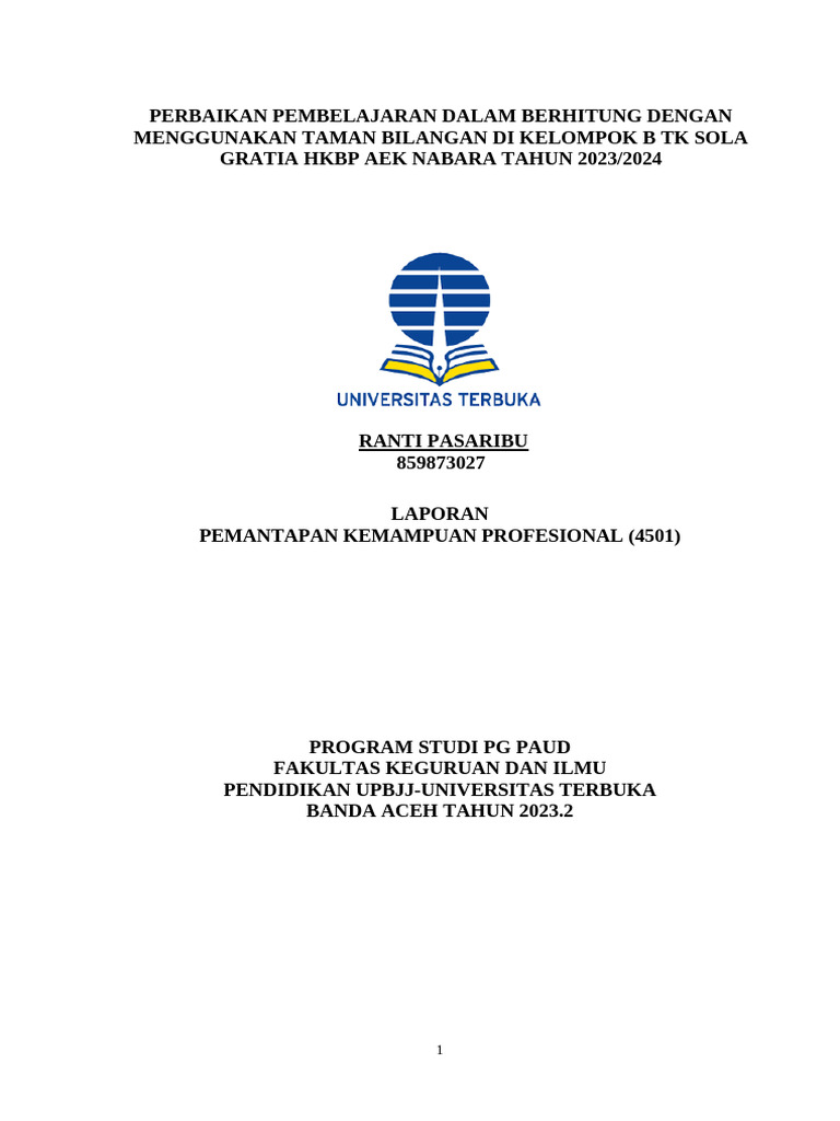 Laporan PKP Akhir Ranti Pasaribu | PDF