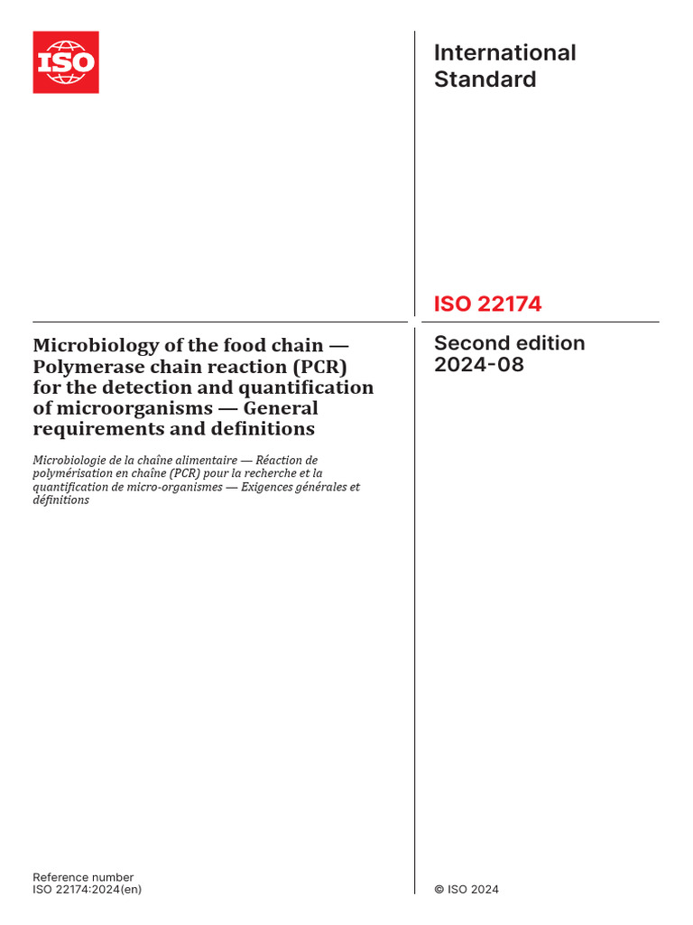Iso 22174 - 2024 | PDF | Polymerase Chain Reaction | Real Time ...