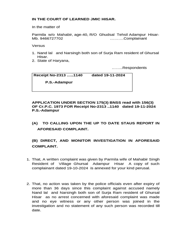 DENOVO ADAMPUR MAHABIR MASTER G | PDF | Affidavit | Justice DENOVO ADAMPUR MAHABIR MASTER G | PDF | Affidavit | Justice