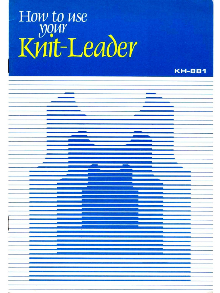 Brother Kh881 Knit Leader | PDF