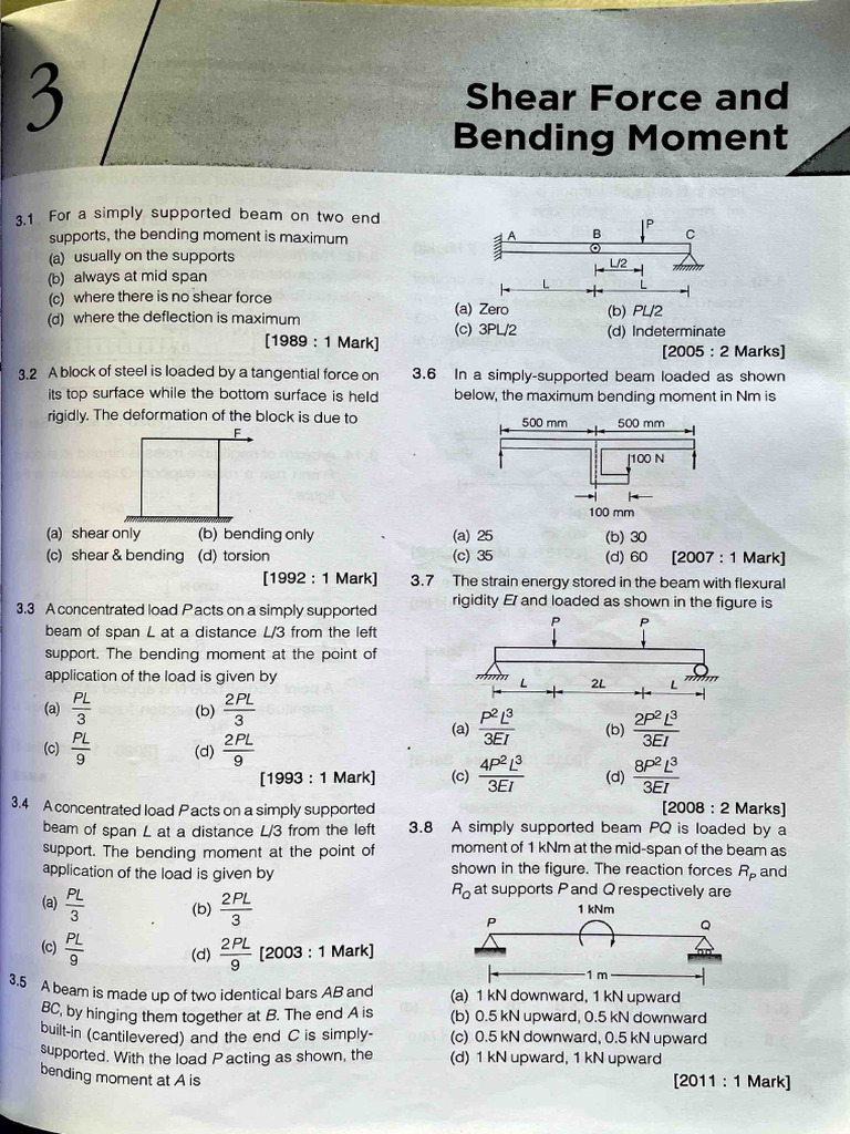 Bending Moment and Shear Force Analysis | PDF | Bending | Beam (Structure)