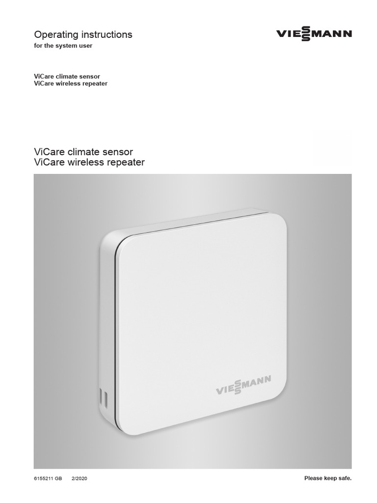 ViCare Climate Sensor User Guide | PDF | Wireless | Wi Fi