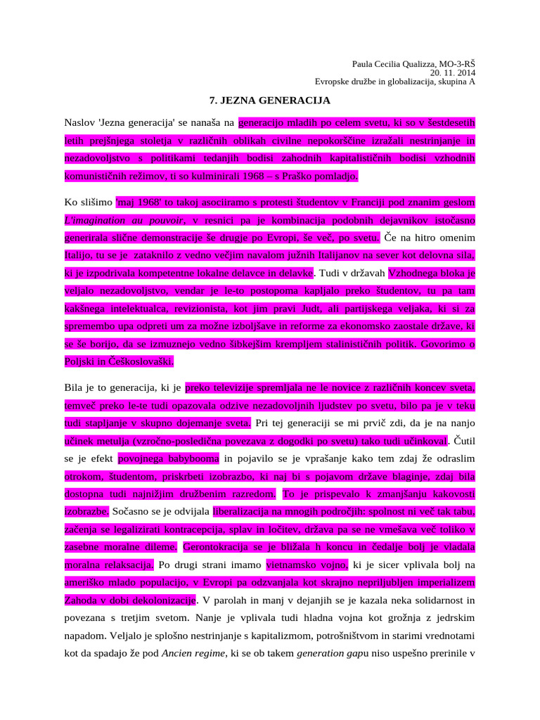Jezna Generacija | PDF