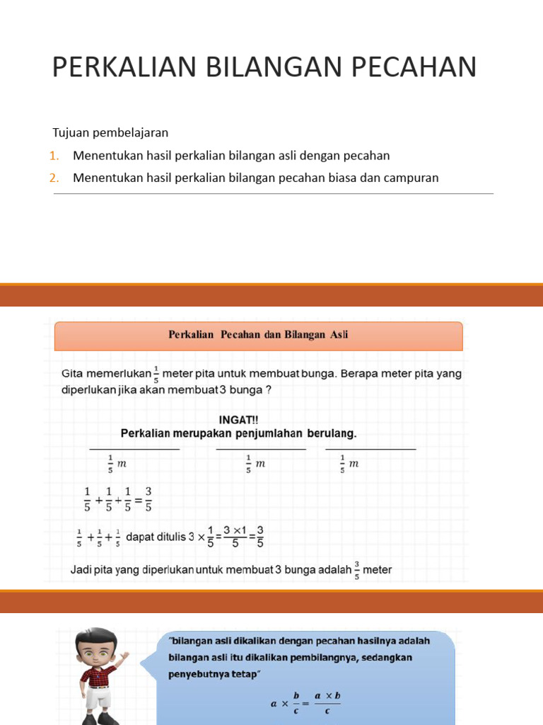 Perkalian Pecahan | PDF
