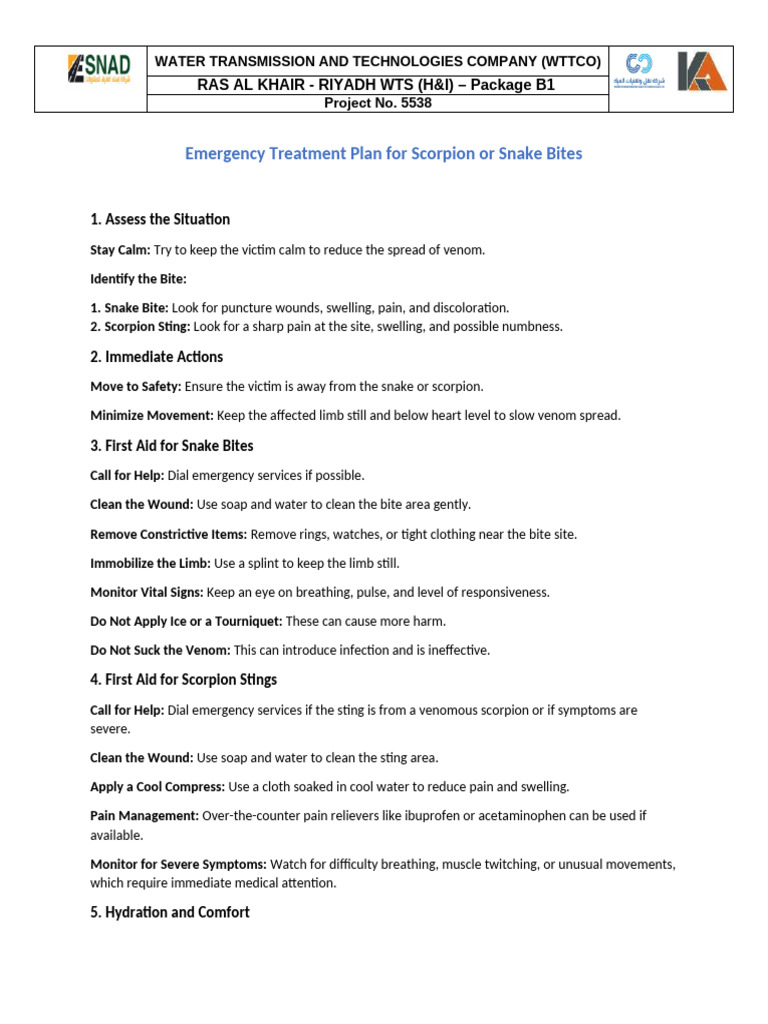 First Aid for Scorpion Bites | PDF | Snake | Clinical Medicine
